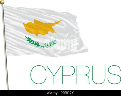 Cyprus flag, vector illustration on a white background Stock Vector ...