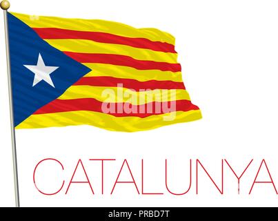 Catalonia coat of arms and flag, symbols of the region Stock Vector ...