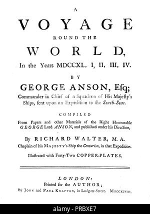 GEORGE ANSON, Ist Baron Anson (1697-1762) Royal Navy officer who ...
