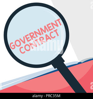 Handwriting text writing Government Contract. Conceptual photo ...