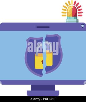 Computer virus scan avatar character Stock Vector Image & Art - Alamy