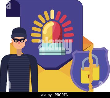 hacker stealing information avatar character Stock Vector Image & Art ...
