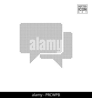 Chat Dot Pattern Icon. Chat Dotted Icon Isolated on White Background ...