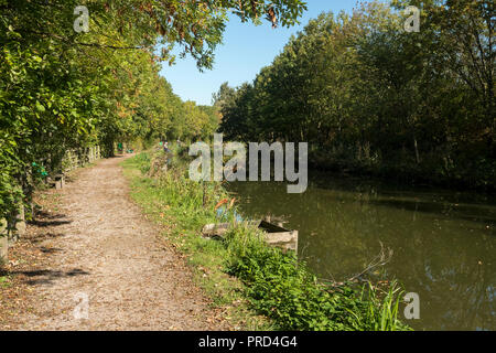 Part of the disused Nottingham canal near Awsworth, UK Stock Photo - Alamy