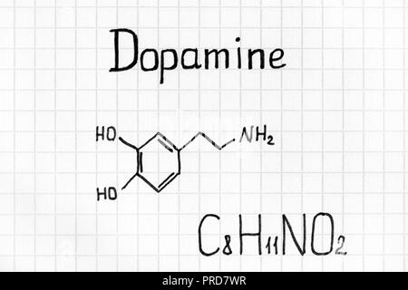 dopamine chemical formula science symbol elements reaction Stock Photo ...
