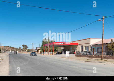 VANDERKLOOF, SOUTH AFRICA, AUGUST 6, A street scene with a business ...