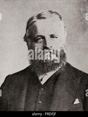 Sir George Newnes - English Publisher - in his office Stock Photo - Alamy
