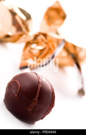 opened foil chocolate candy closeup Stock Photo - Alamy