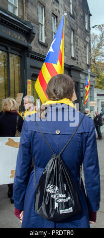 Demonstrators outside the Spanish Consulate in Edinburgh protest ...