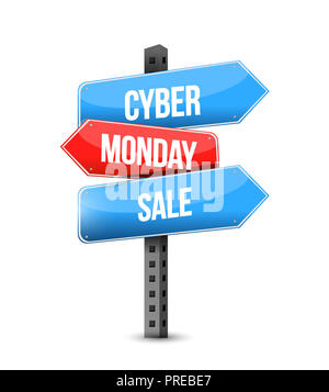 White and red Cyber Monday sale text appearing Stock Photo - Alamy