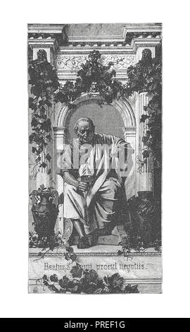 Original artwork of Horace, Roman lyric poet during the time of ...
