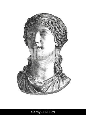 Original artwork of Vipsania Agrippina (36 BC-20 AD) and wife of ...