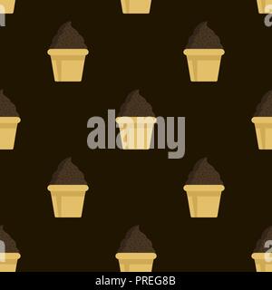Cream choco cake seamless pattern Stock Vector Image & Art - Alamy