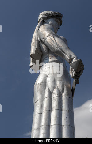 The aluminium statue of Kartlis Deda, Mother Georgia, Tbilisi, Georgia ...