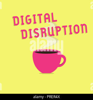Text sign showing Digital Disruption. Conceptual photo Changes that ...