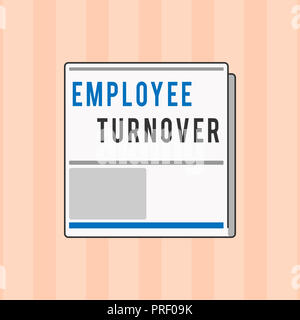Text sign showing Employee Turnover. Conceptual photo Number or ...