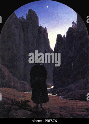 Carl Gustav Carus - Pilgrim in a Rocky Valley Stock Photo - Alamy