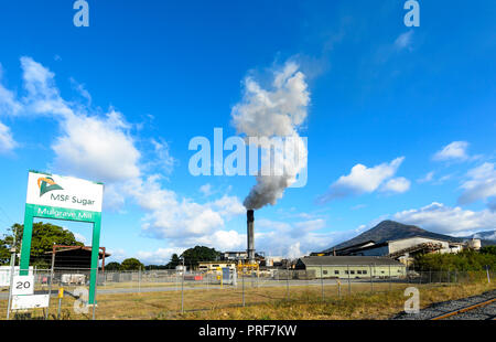 Smoking Stack during sugarcane crushing at Mulgrave Mill MSF Sugar Mill ...