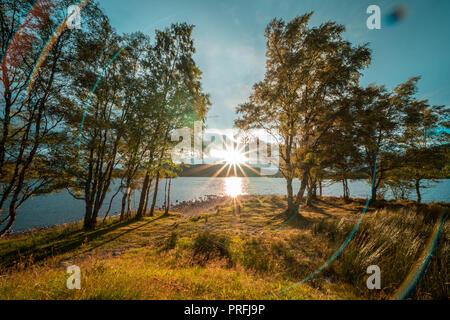 Sunset on Loch tarff Stock Photo - Alamy