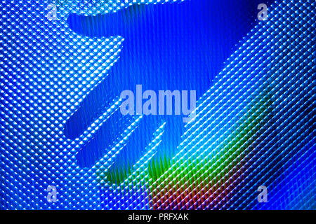 Shadow of a hand with coloured lights Stock Photo - Alamy