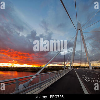 Northern Spire bridge over the River Wear, Sunderland, Tyne & Wear ...