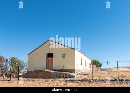 PHILLIPSTOWN, SOUTH AFRICA, AUGUST 6, 2018: A street scene, with ...
