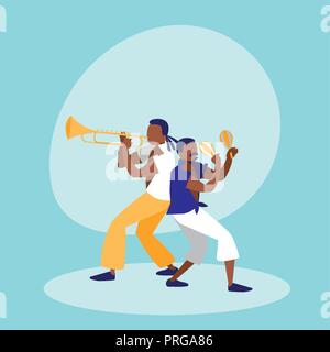 mambo band avatar character vector illustration design Stock Vector ...