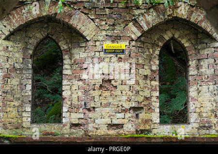 The derelict building of a former Victorian school in the village of ...