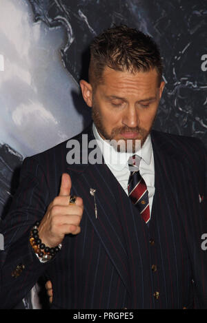 Tom Hardy 10/01/2018 The World Premiere of "Venom" held at Regency ...
