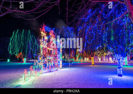 Kiwanis Holiday Lights at Sibley Park in Mankato Stock Photo - Alamy