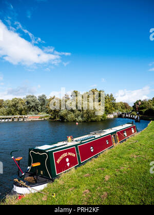 Hunters Moon Narrow Boat, Abingdon Lock, River Thames, Abingdon ...