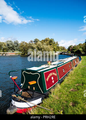 Hunters Moon Narrow Boat, Abingdon Lock, River Thames, Abingdon ...