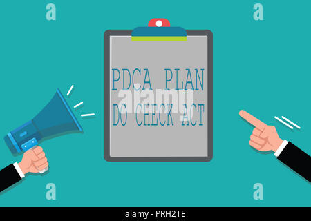 Word writing text Pdca Plan Do Check Act. Business concept for Deming ...