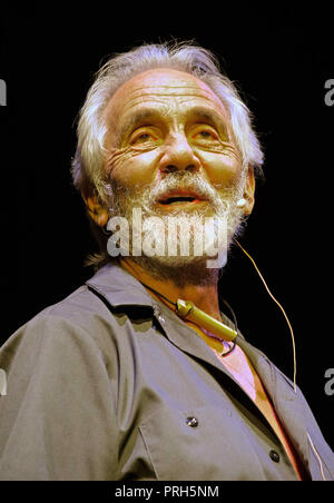 Topeka, Kansas, USA, September 17, 2014 Cheech Marin sings while Tommy ...