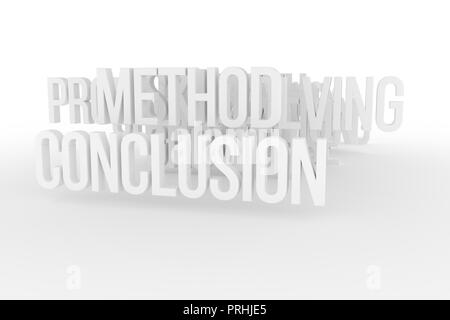 Conclusion, business conceptual colorful 3D rendered words. Good for ...