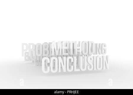 Conclusion, business conceptual colorful 3D rendered words. Good for ...