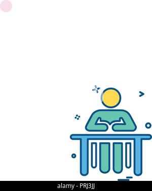 Administrative Assistant icon, vector flat icon, round corners icons ...