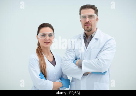 portrait of two scientists biologists Stock Photo - Alamy