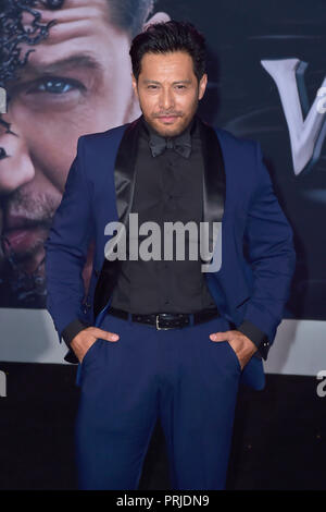 Sam Medina attending the 'Venom' premiere at Regency Village Theatre on ...