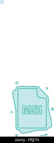 MSI file type icon design vector Stock Vector Image & Art - Alamy