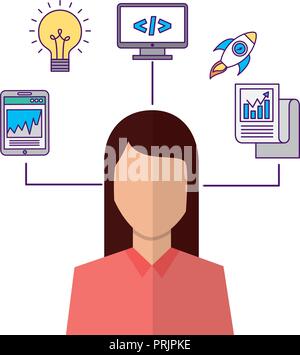 portrait of woman coding programmer Stock Vector Image & Art - Alamy