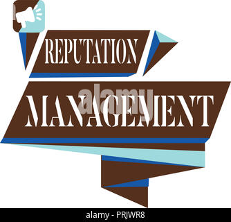 Text sign showing Reputation Management. Business photo showcasing ...