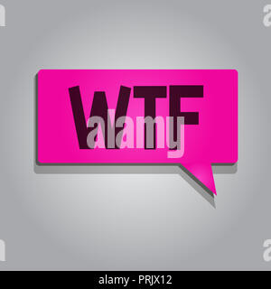 Text sign showing Wtf. Conceptual photo offensive slang written ...