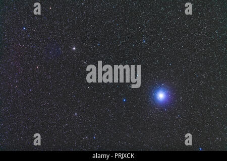 Canopus, the second brightest star in the night sky. The star at left ...