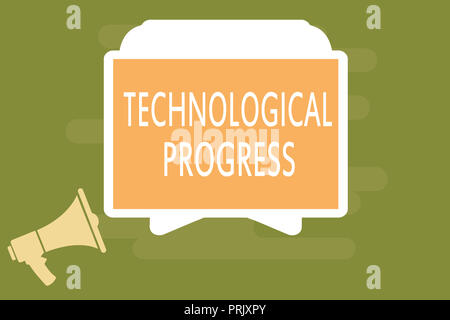Word writing text Technological Progress. Business photo showcasing ...