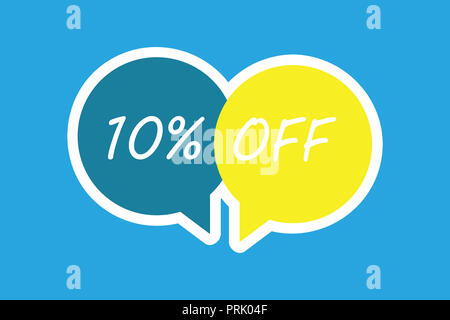 Word writing text 10 Off. Business concept for Discount of ten percent ...