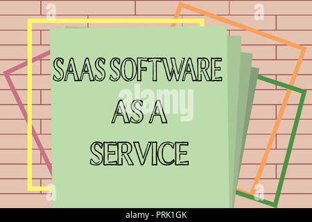 Handwriting text writing Saas Software As A Service. Concept meaning ...