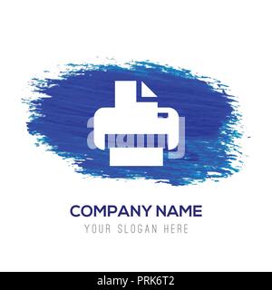 Printer icon - Blue watercolor background Stock Vector Image & Art - Alamy