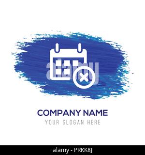 No Calendar Icon - Blue watercolor background Stock Vector Image & Art ...