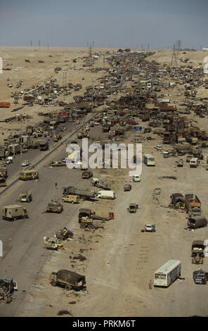 The Highway of Death in Gulf War One. Photograph by Dennis Brack bb24 ...